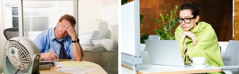 What is the best temperature for offices?